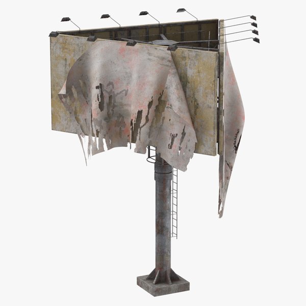 3D Regular Billboard 06 Damaged - TurboSquid 1893508