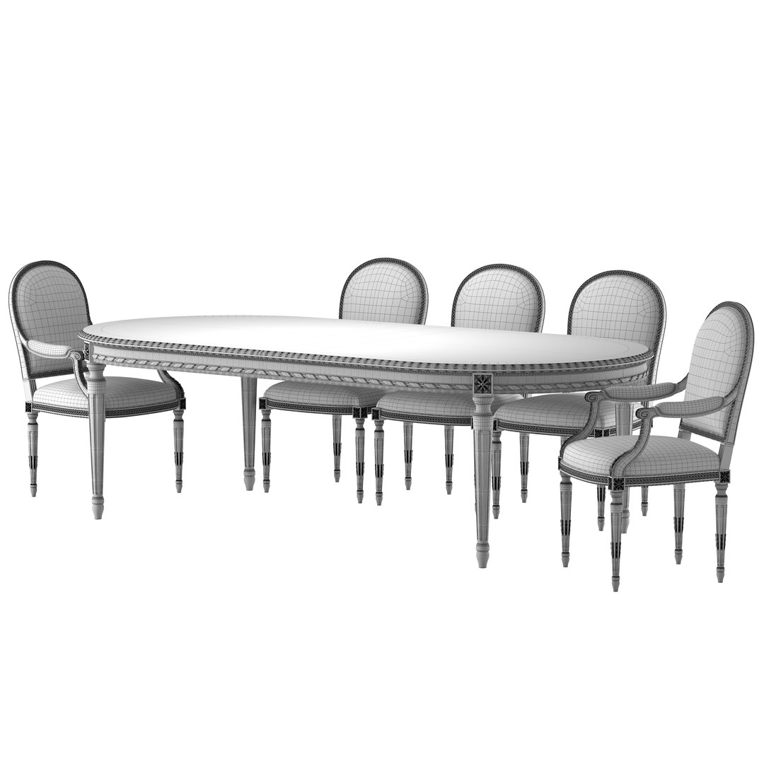 3D Chairish Table And Chair Art 5873 Model - TurboSquid 2286426