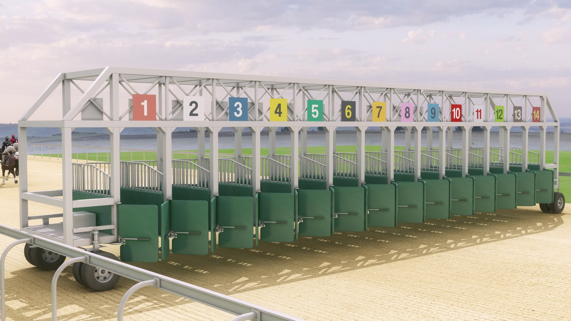 Horse Track Race Block And Horse Farm Stable 3D - TurboSquid 2271325