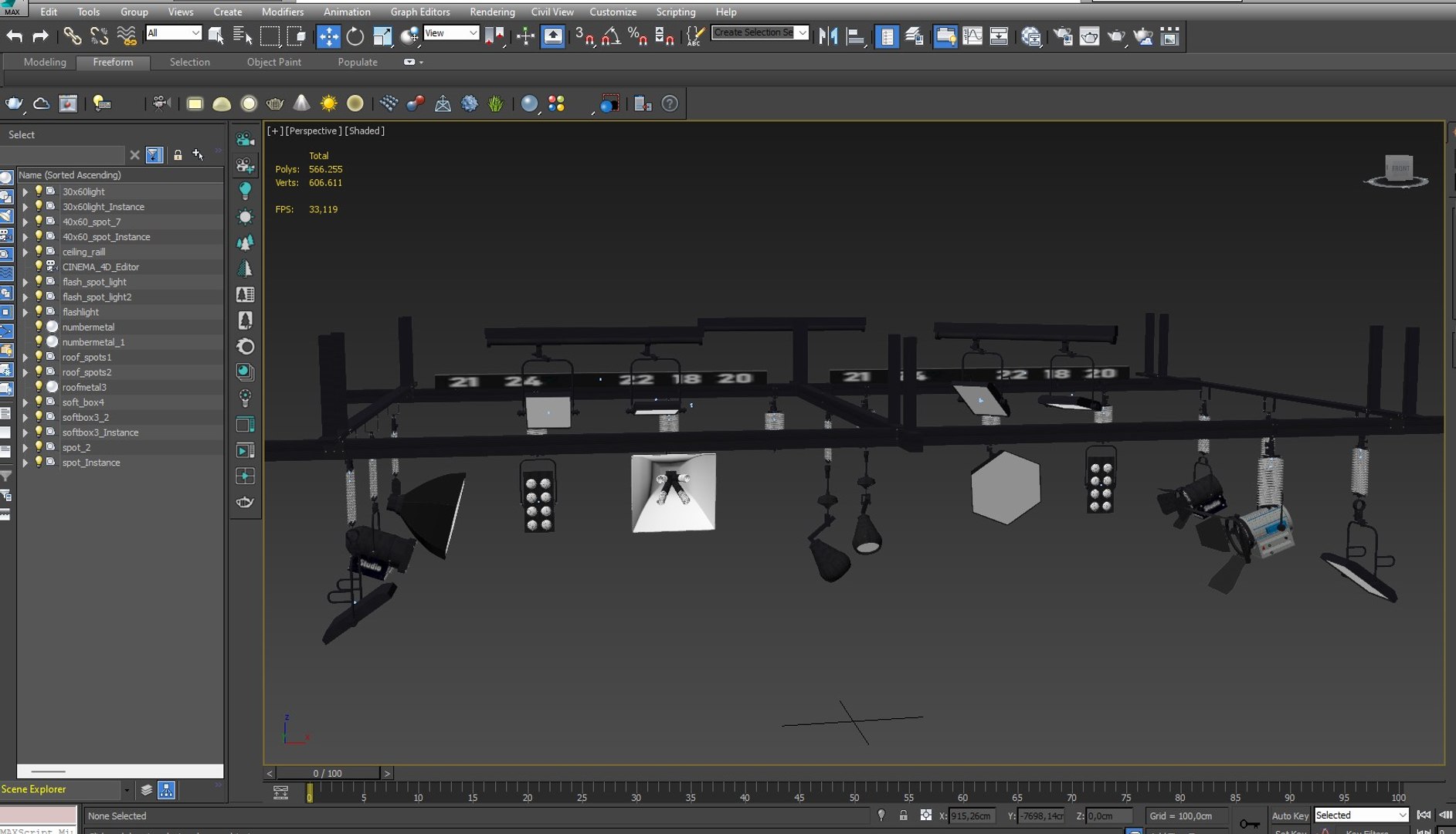 Light Ceiling Rail 3D Model - TurboSquid 2084714