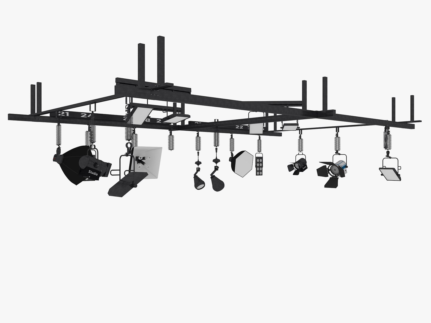 Light Ceiling Rail 3D Model - TurboSquid 2084714