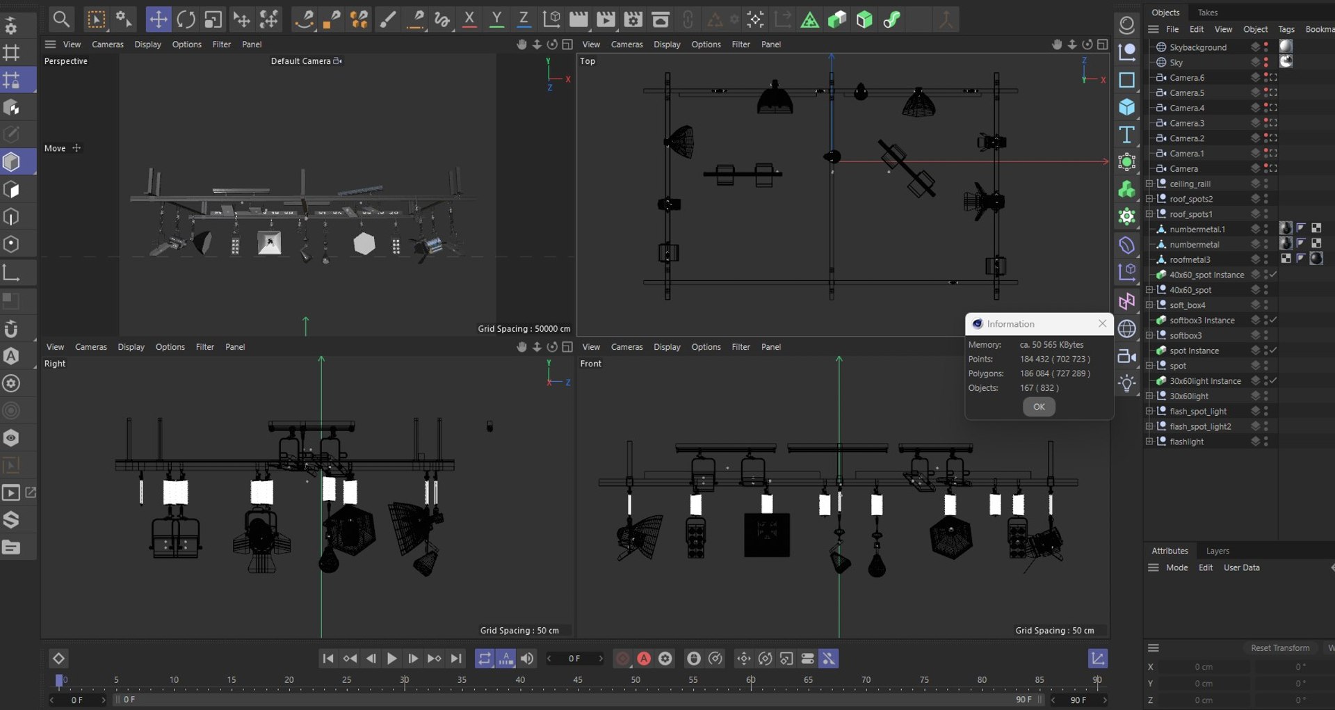 Light Ceiling Rail 3D Model - TurboSquid 2084714