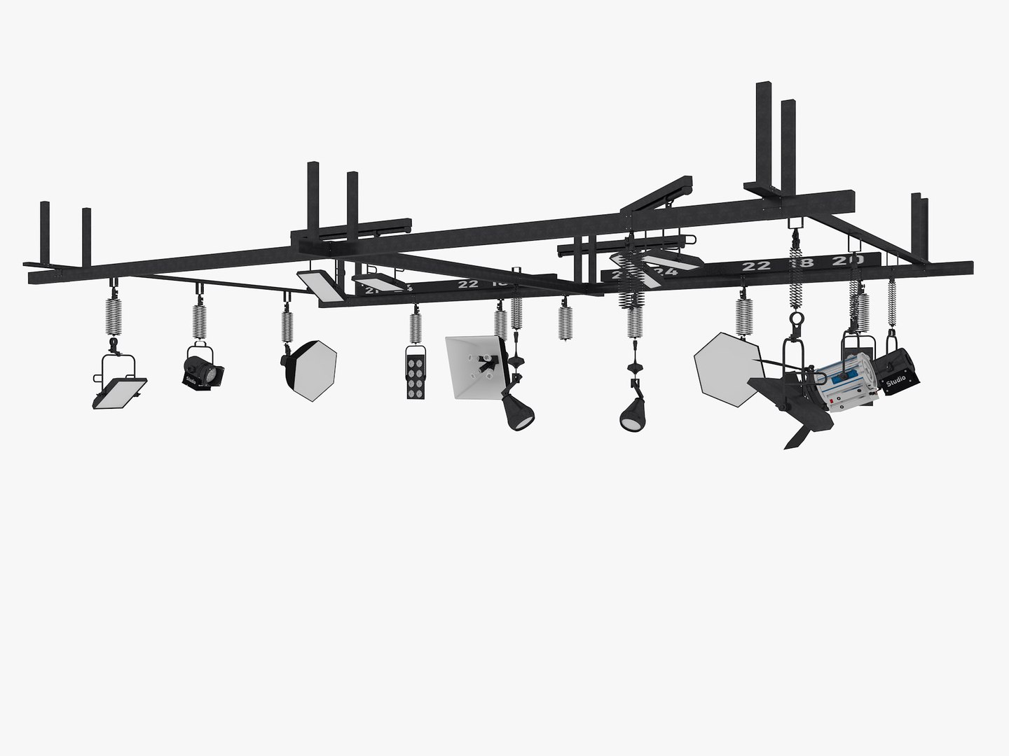 Light Ceiling Rail 3D Model - TurboSquid 2084714