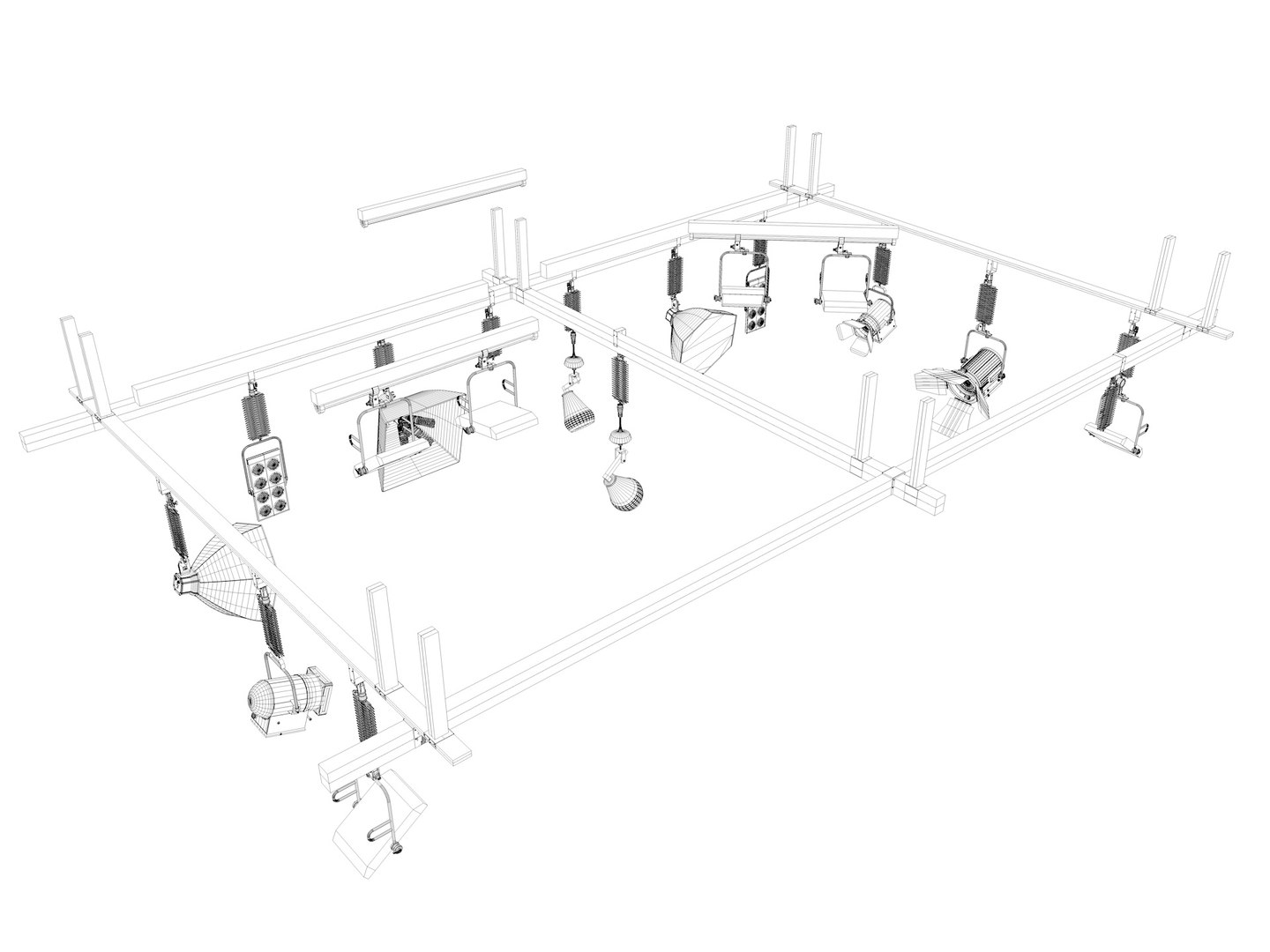 Light Ceiling Rail 3D Model - TurboSquid 2084714