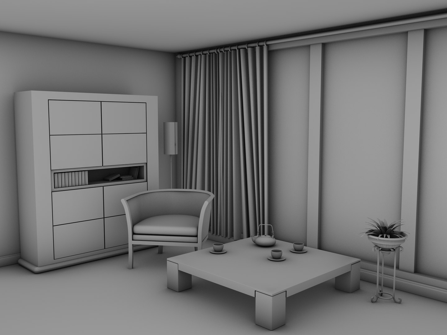 Simple Interior 3d C4d