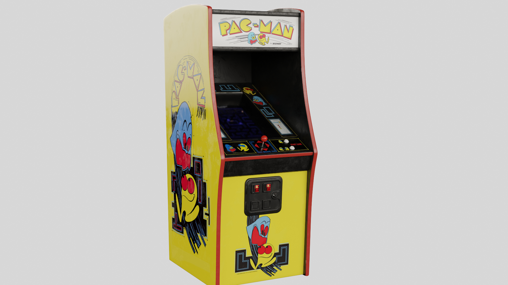 Pac-Man Arcade Cabinet Retro 3D Model - TurboSquid 2427972
