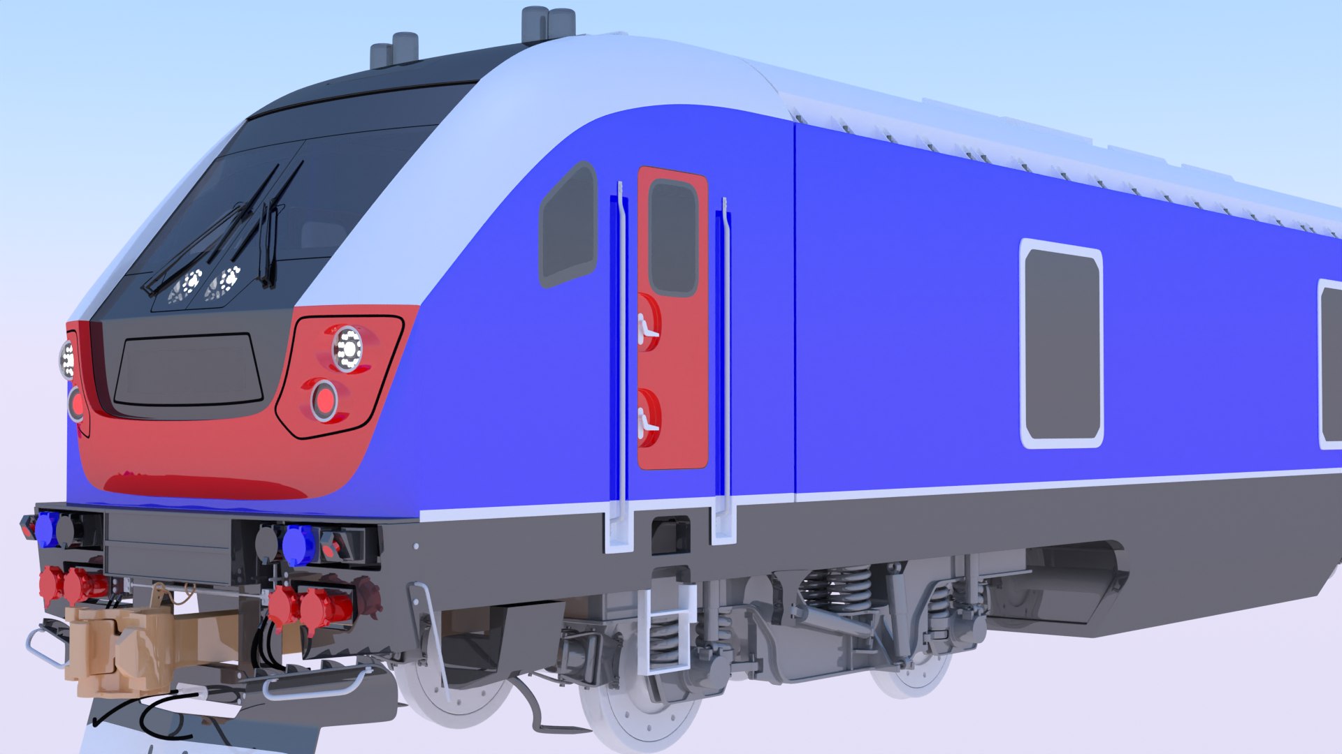BiLevel Coach And Locomotive 3D Model - TurboSquid 2262048