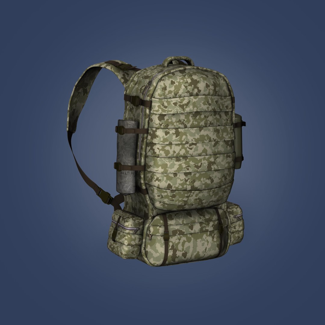 Soldier Backpack 3d Obj