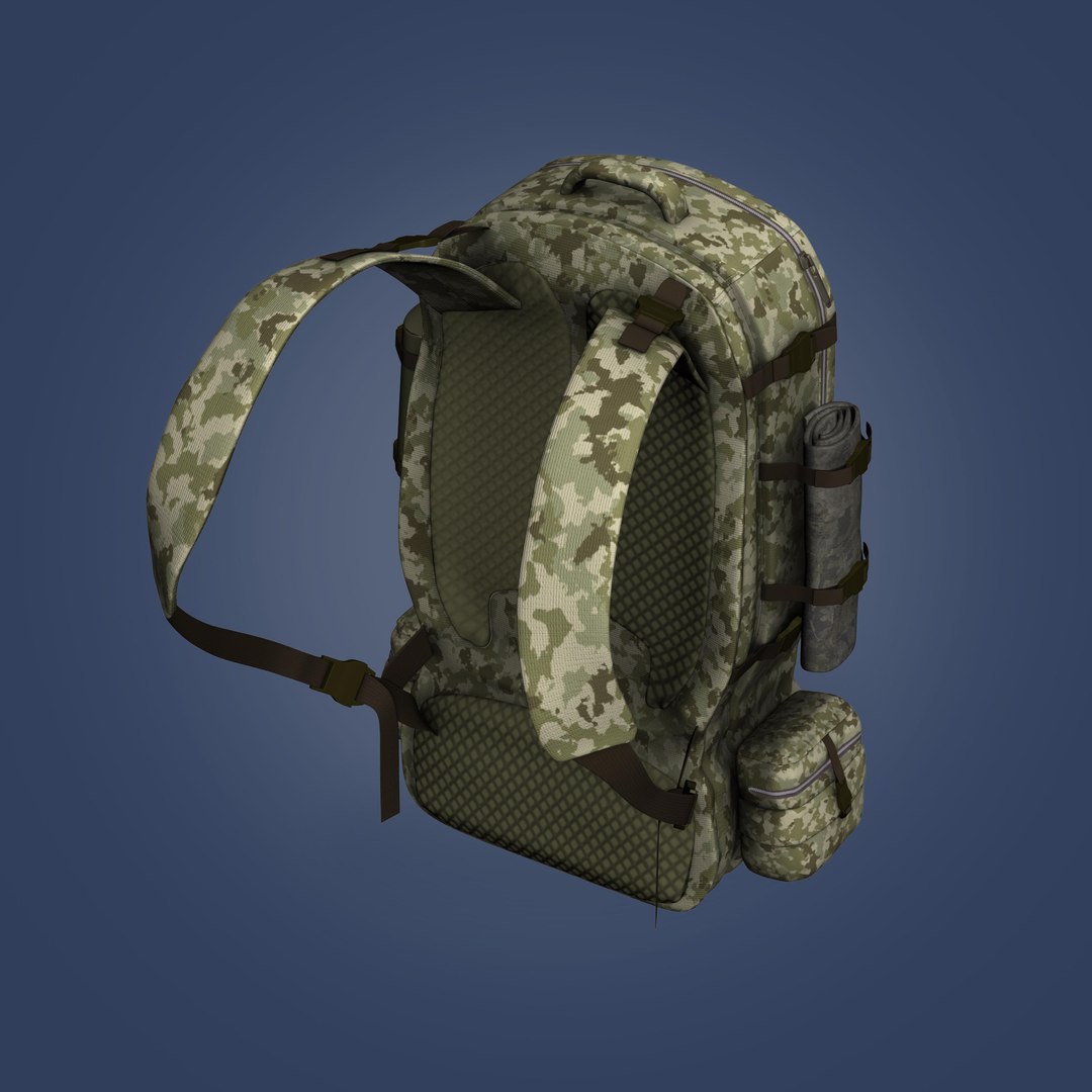 Soldier Backpack 3d Obj