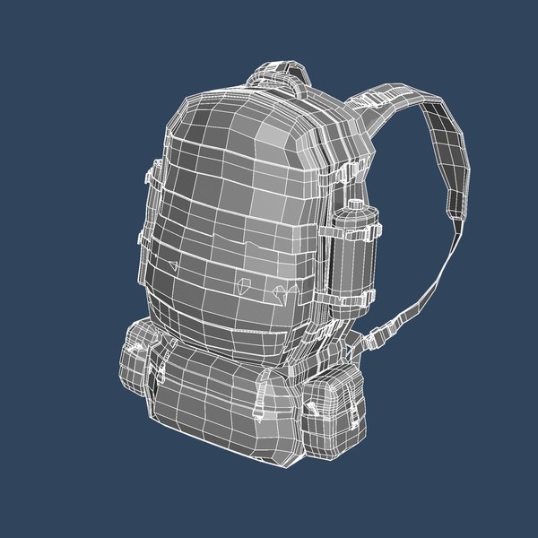 soldier backpack 3d obj