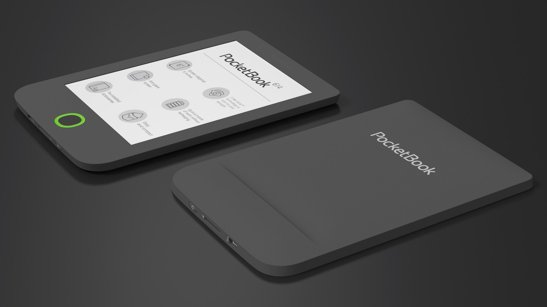 3D Model Electronic Book PocketBook 614 Limited Edition Gray ...