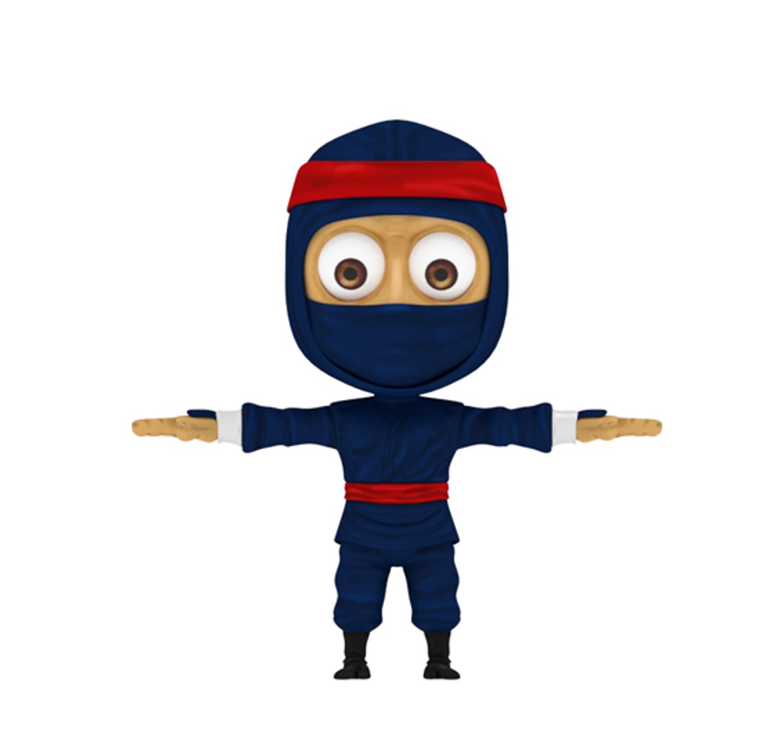 Cartoon Ninja 3d Model