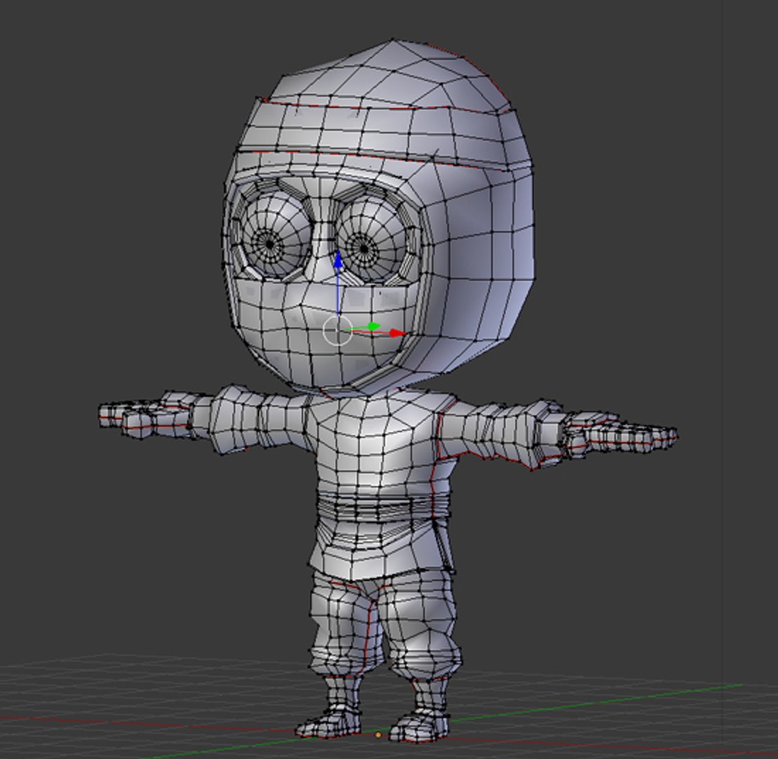 Cartoon Ninja 3d Model