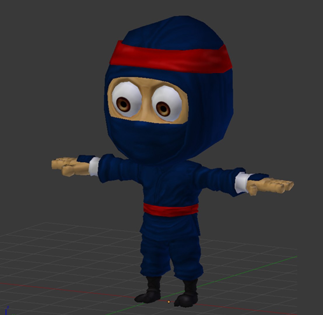 Cartoon Ninja 3d Model