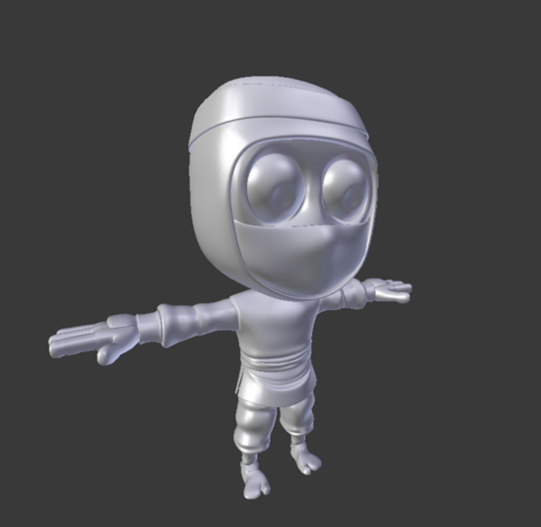 Cartoon Ninja 3d Model