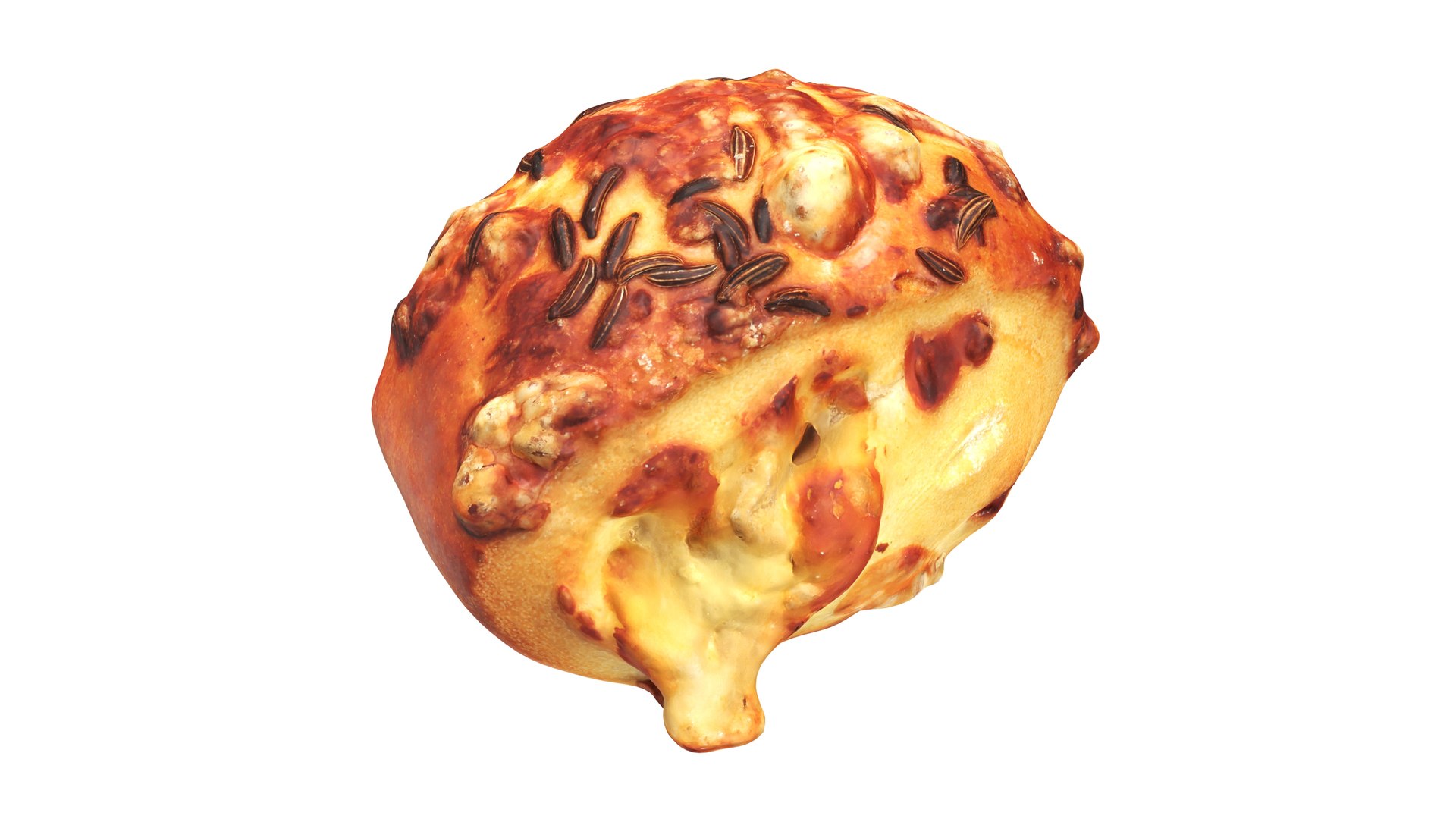 Mini-bun With Cheese And Cumin Seeds 3D - TurboSquid 2339262