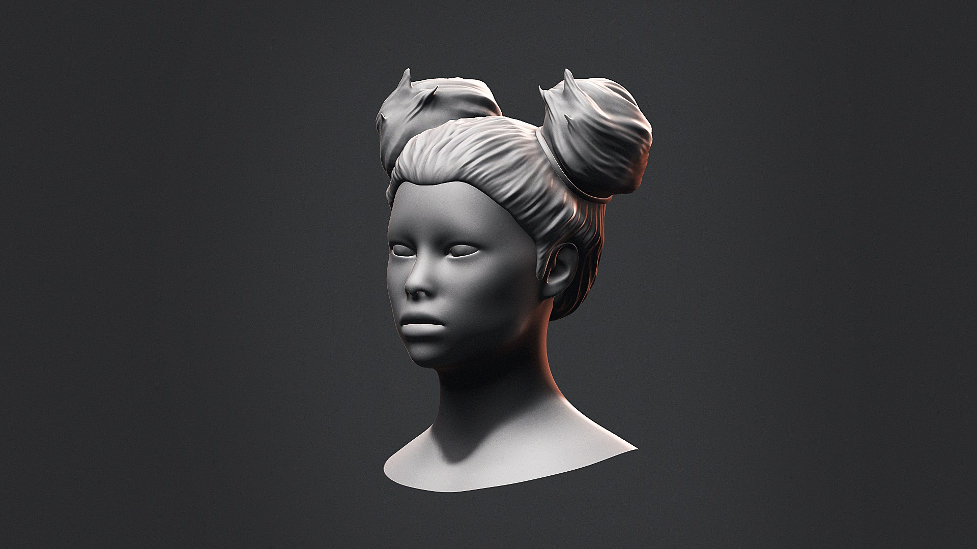 Hair - Female Low Poly Hairstyles Kitbash 3D Model - TurboSquid 1836754