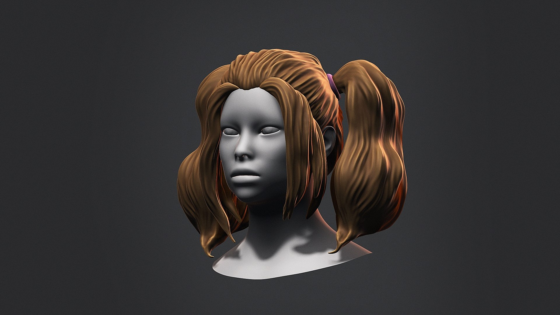 Hair - Female Low Poly Hairstyles Kitbash 3D Model - TurboSquid 1836754