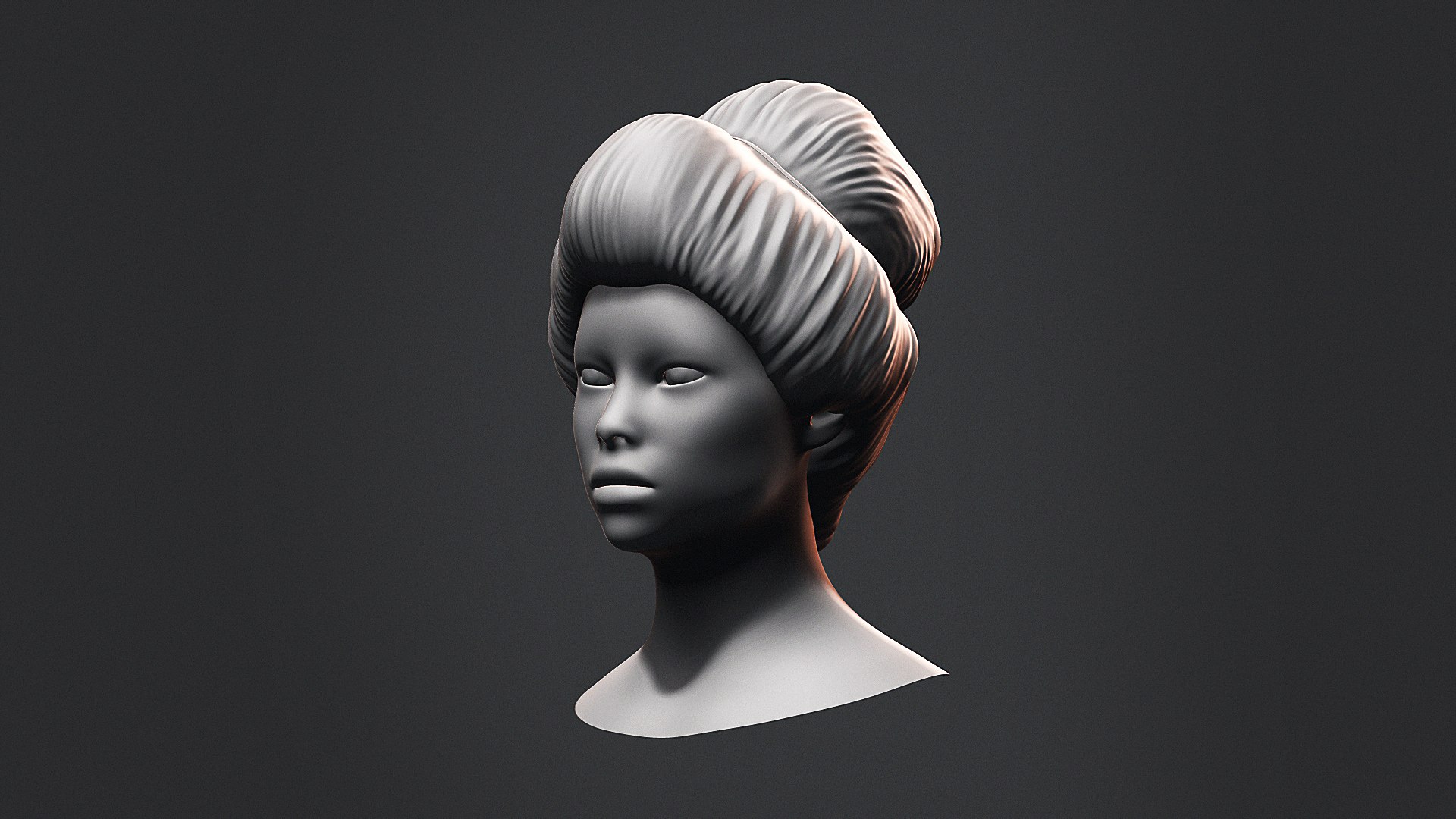 Hair - Female Low Poly Hairstyles Kitbash 3D Model - TurboSquid 1836754