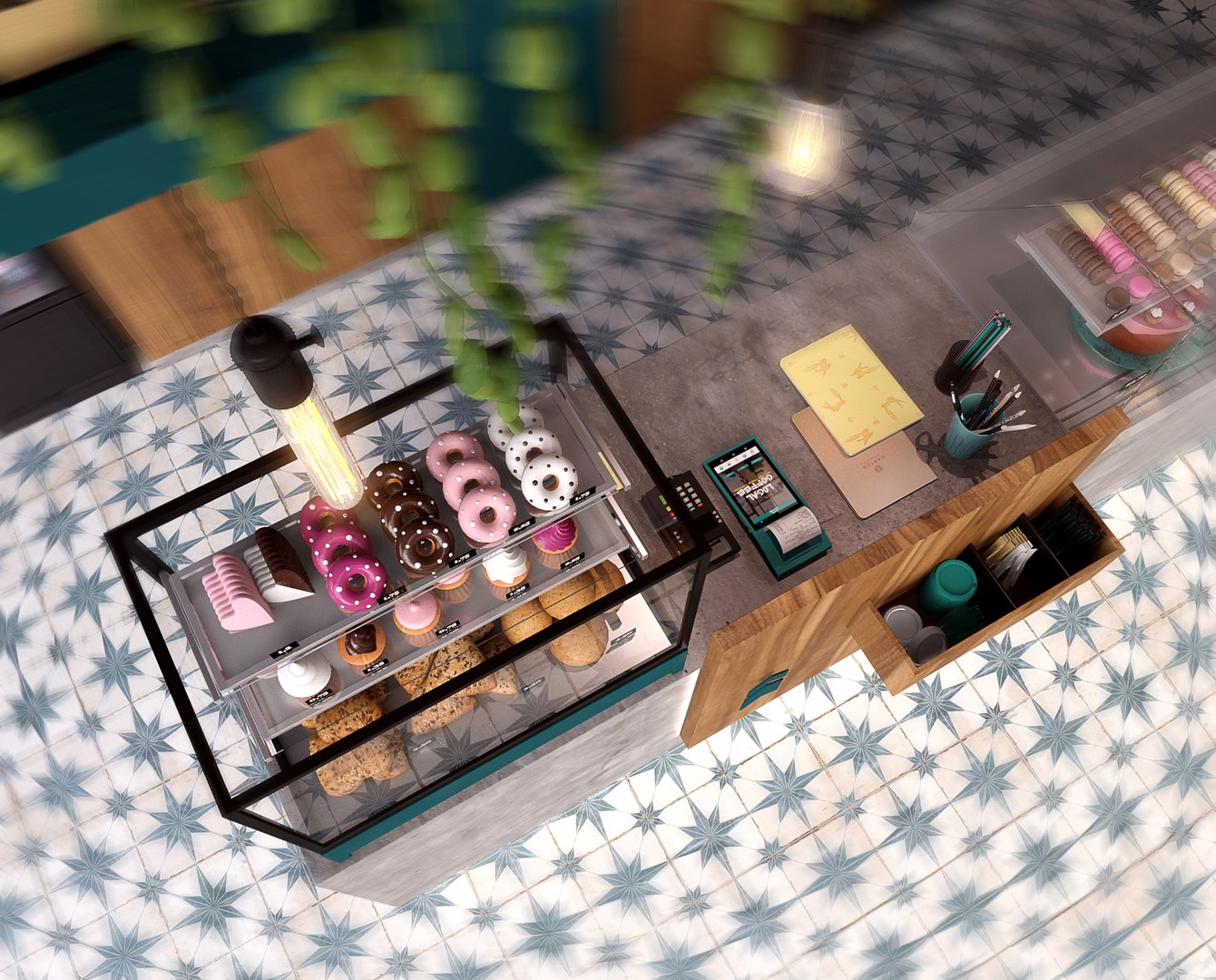 3D Model Bar Counter Coffee - TurboSquid 1364473