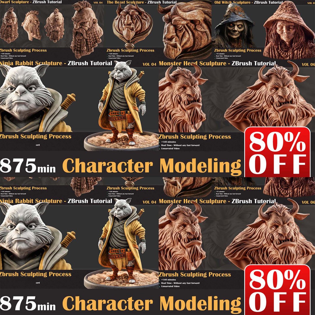 875 Min Character ZBrush Modeling Tutorial Model - TurboSquid 2253428
