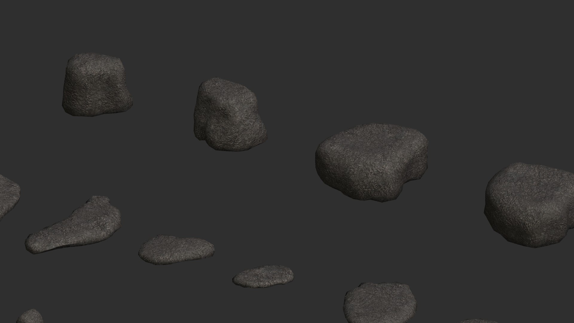 Assorted Rocks - Rough Grey Model - TurboSquid 2220930