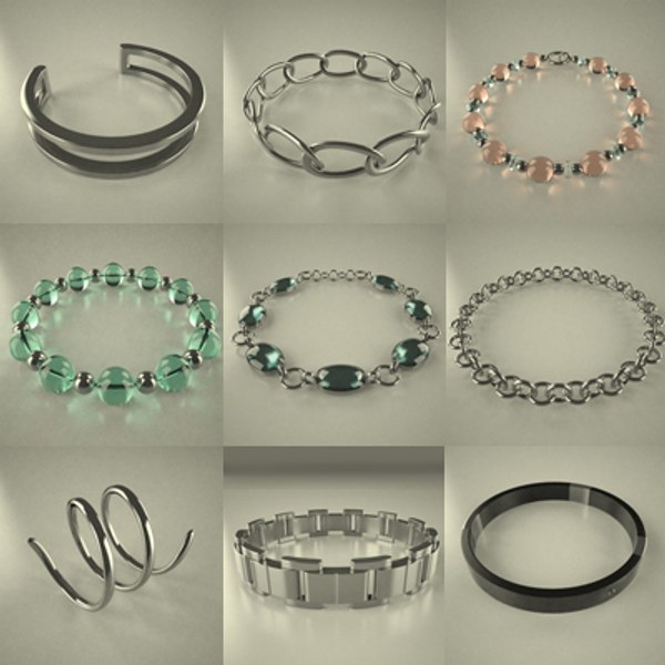 3d model bracelet accessories jewelery
