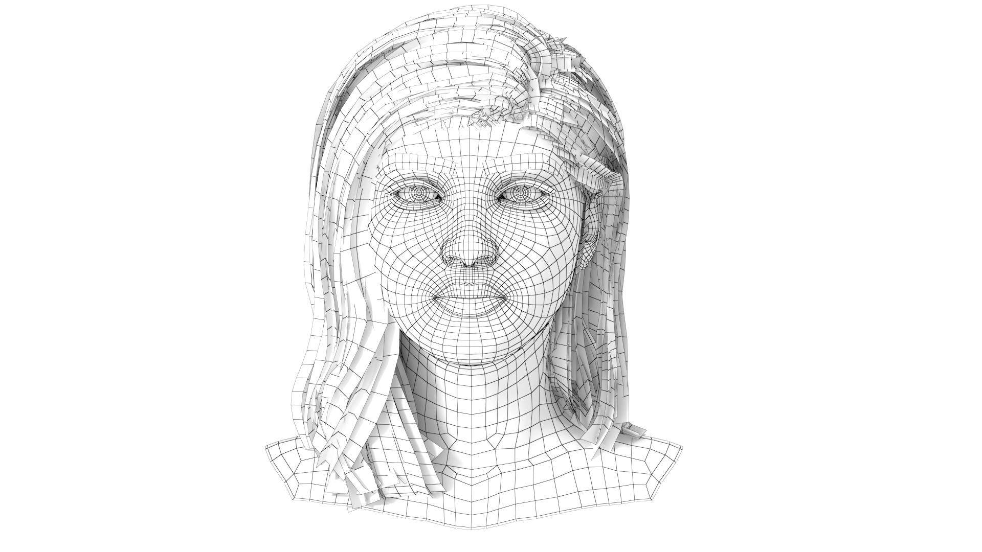 3D Indah Female Woman Head Rig Maya - TurboSquid 2422541