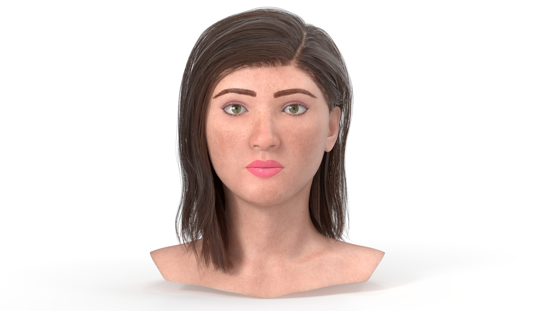 3D Indah Female Woman Head Rig Maya - TurboSquid 2422541