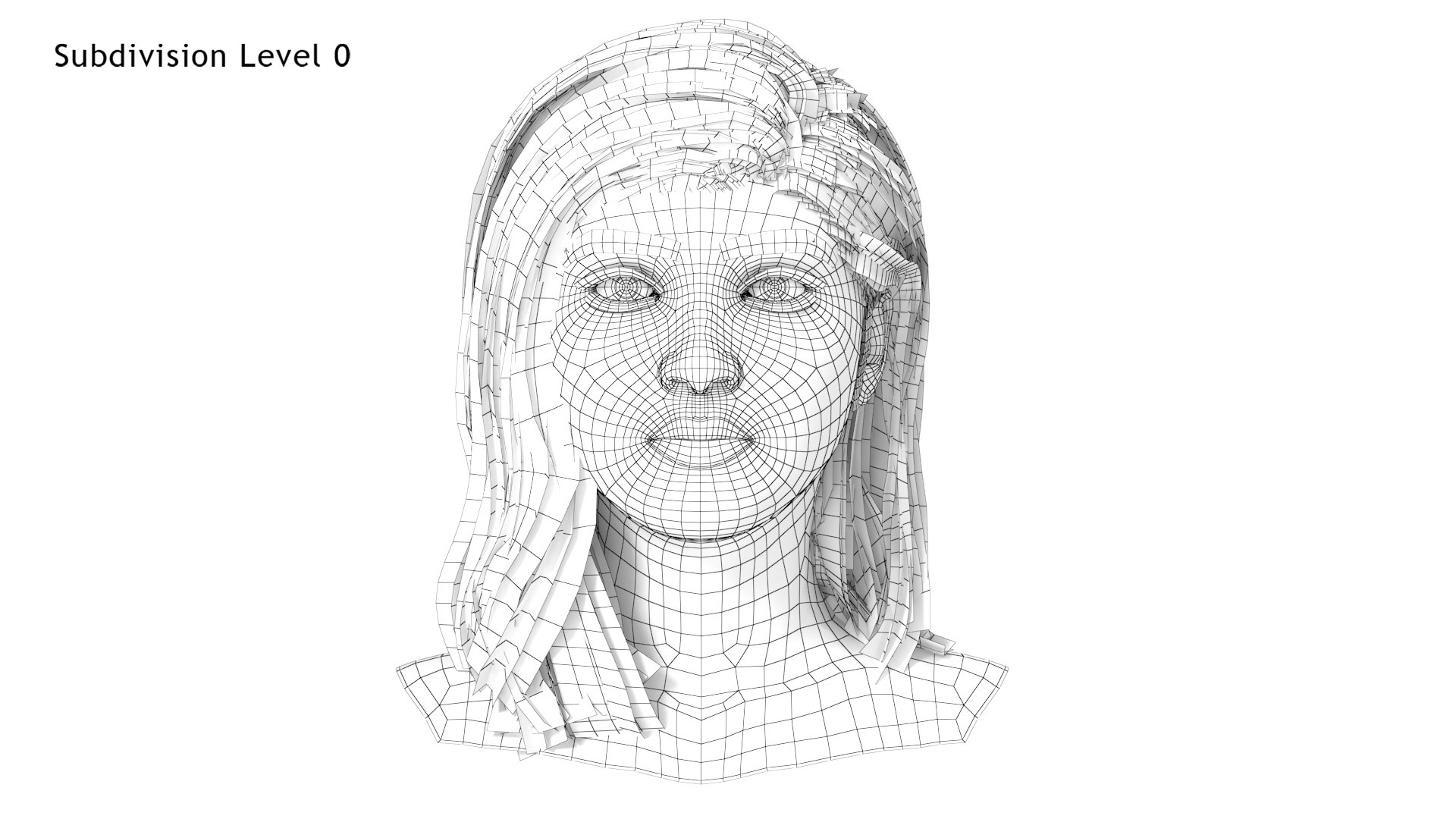 3D Indah Female Woman Head Rig Maya - TurboSquid 2422541