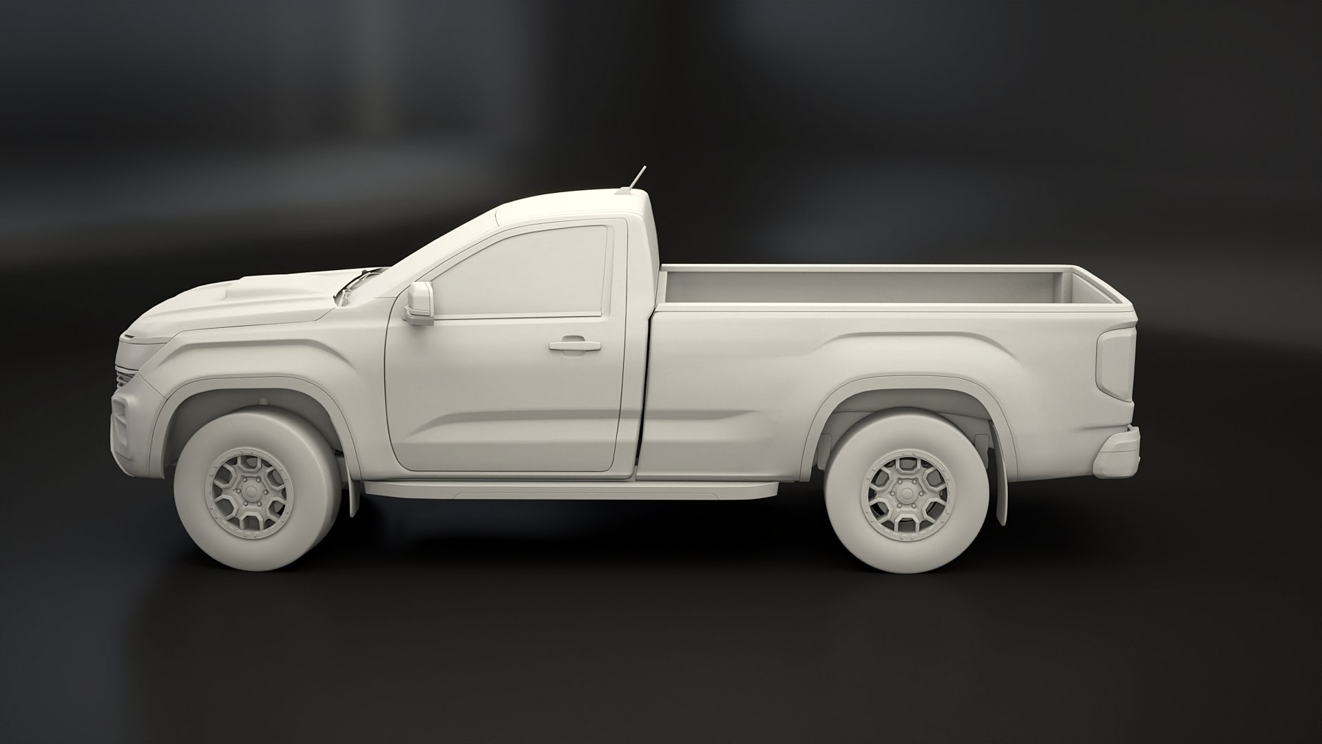 3D Model Generic Modern Pickup Truck Short Cab No Textures - TurboSquid ...