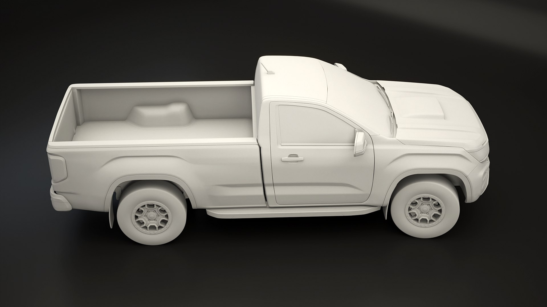 3D Model Generic Modern Pickup Truck Short Cab No Textures - TurboSquid ...