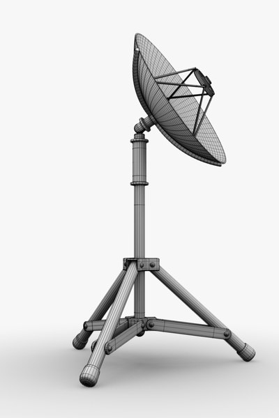 3d mobile satellite dish