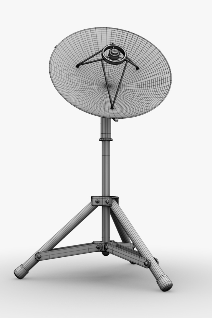 3d mobile satellite dish