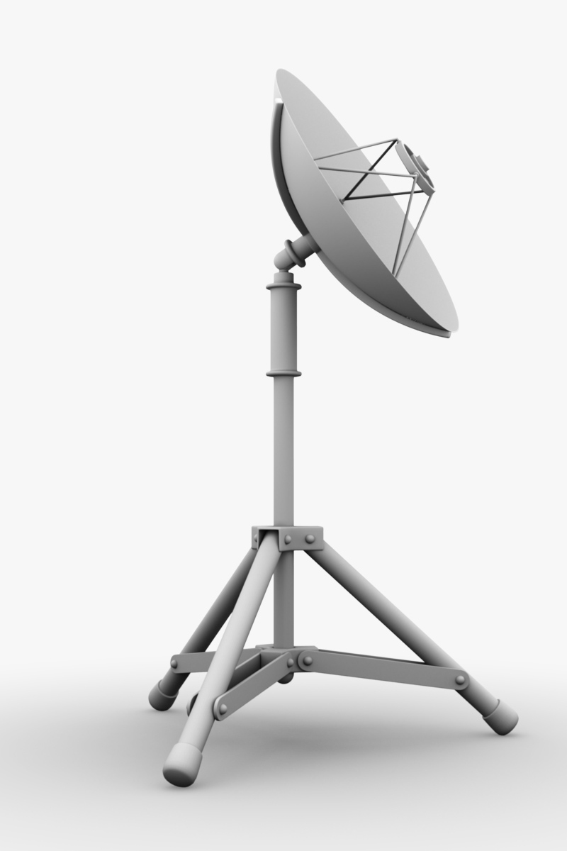 3d mobile satellite dish