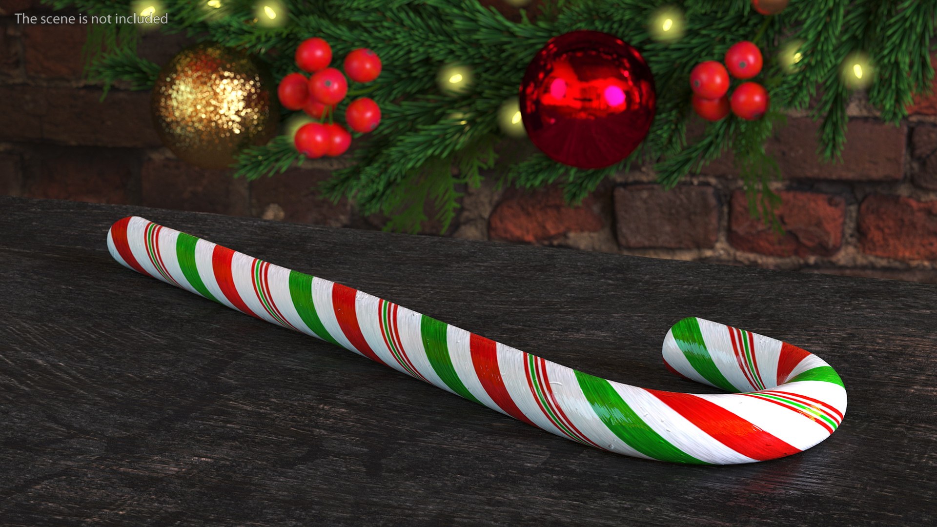 Christmas Cane Lollipop Red And Green 3D Model - TurboSquid 1943450