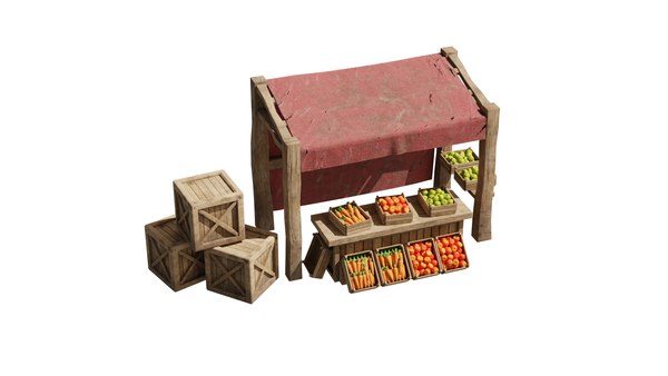 Medieval Market Stall 3D - TurboSquid 2016315