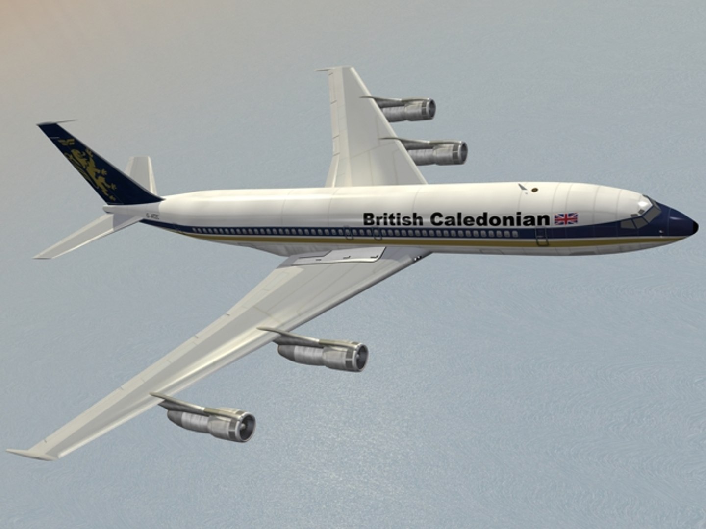 3d B 707-300 British Caledonian Model