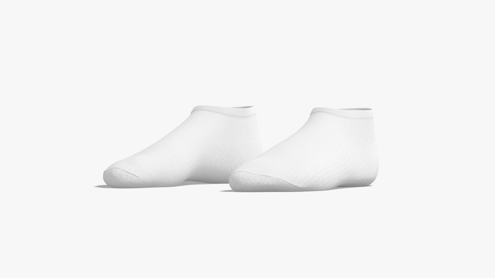 White Low-cut Socks - Fabric Sox Pair 3D Model - TurboSquid 1966622