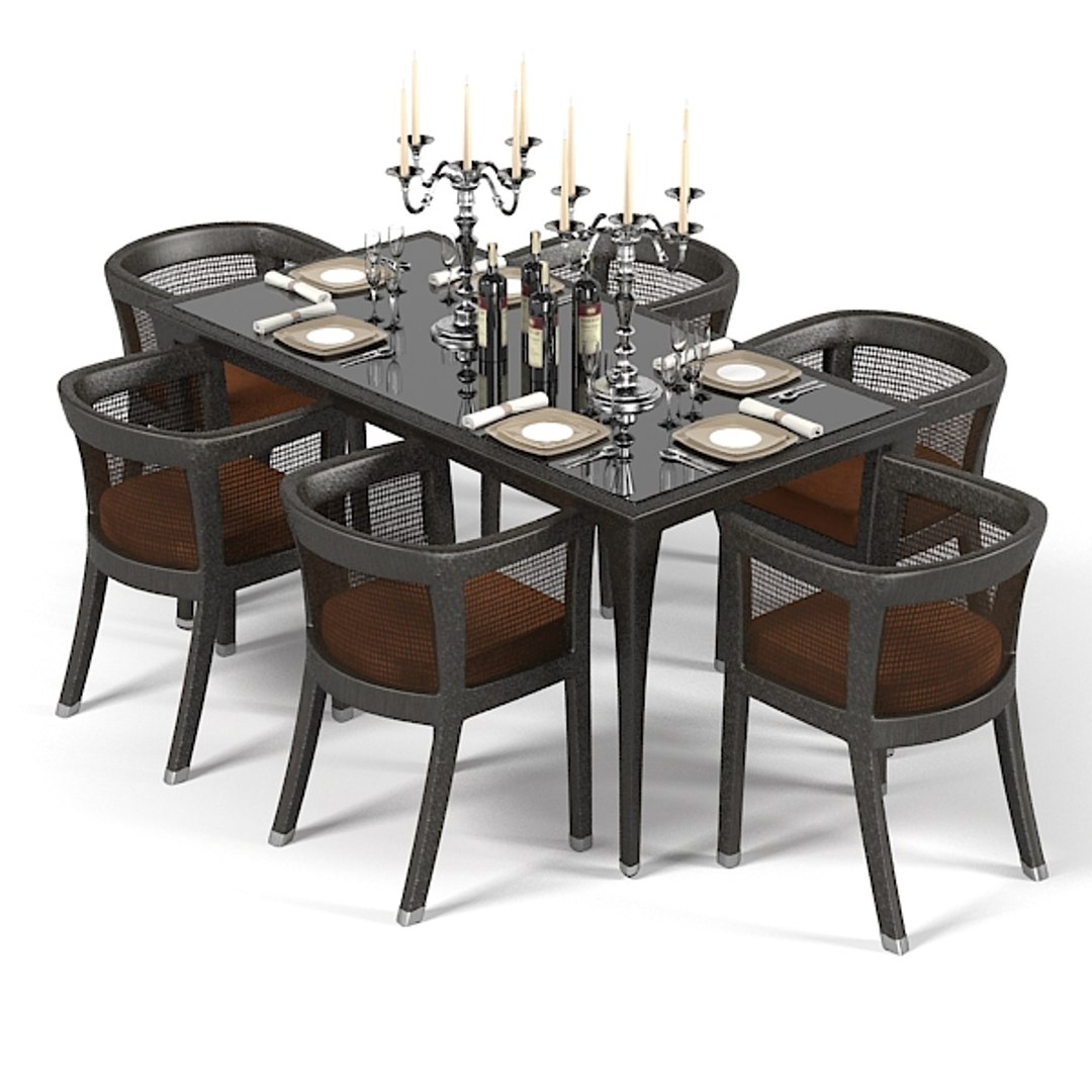 Modern Dining Table 3d Model