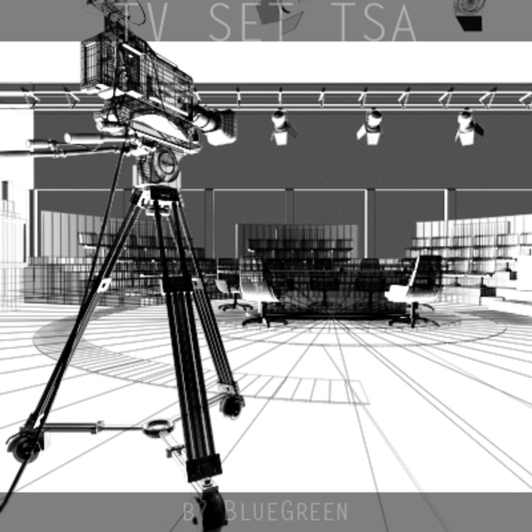 Tv Studio Set 3d Model