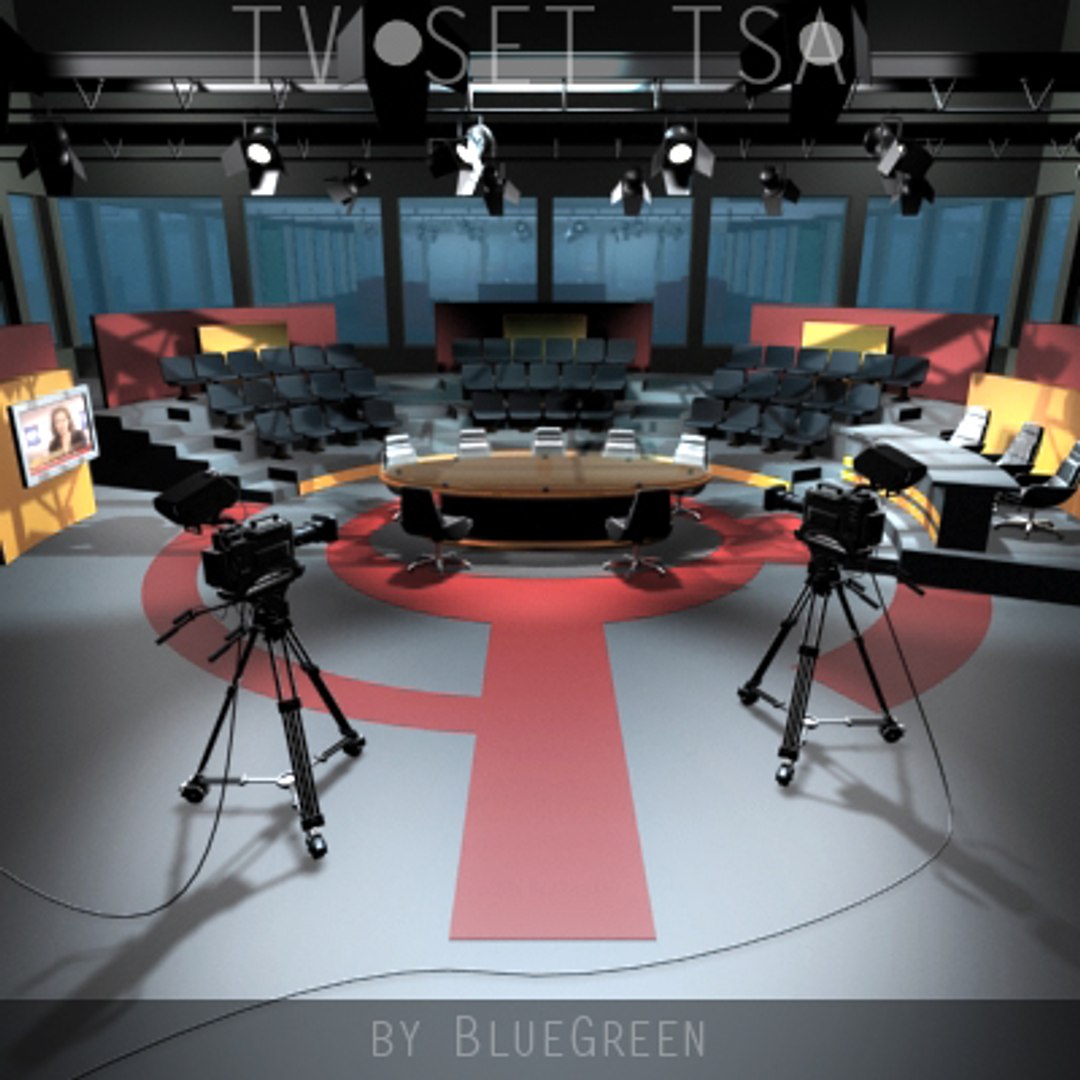Tv Studio Set 3d Model