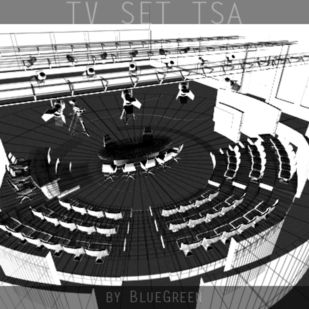 Tv Studio Set 3d Model