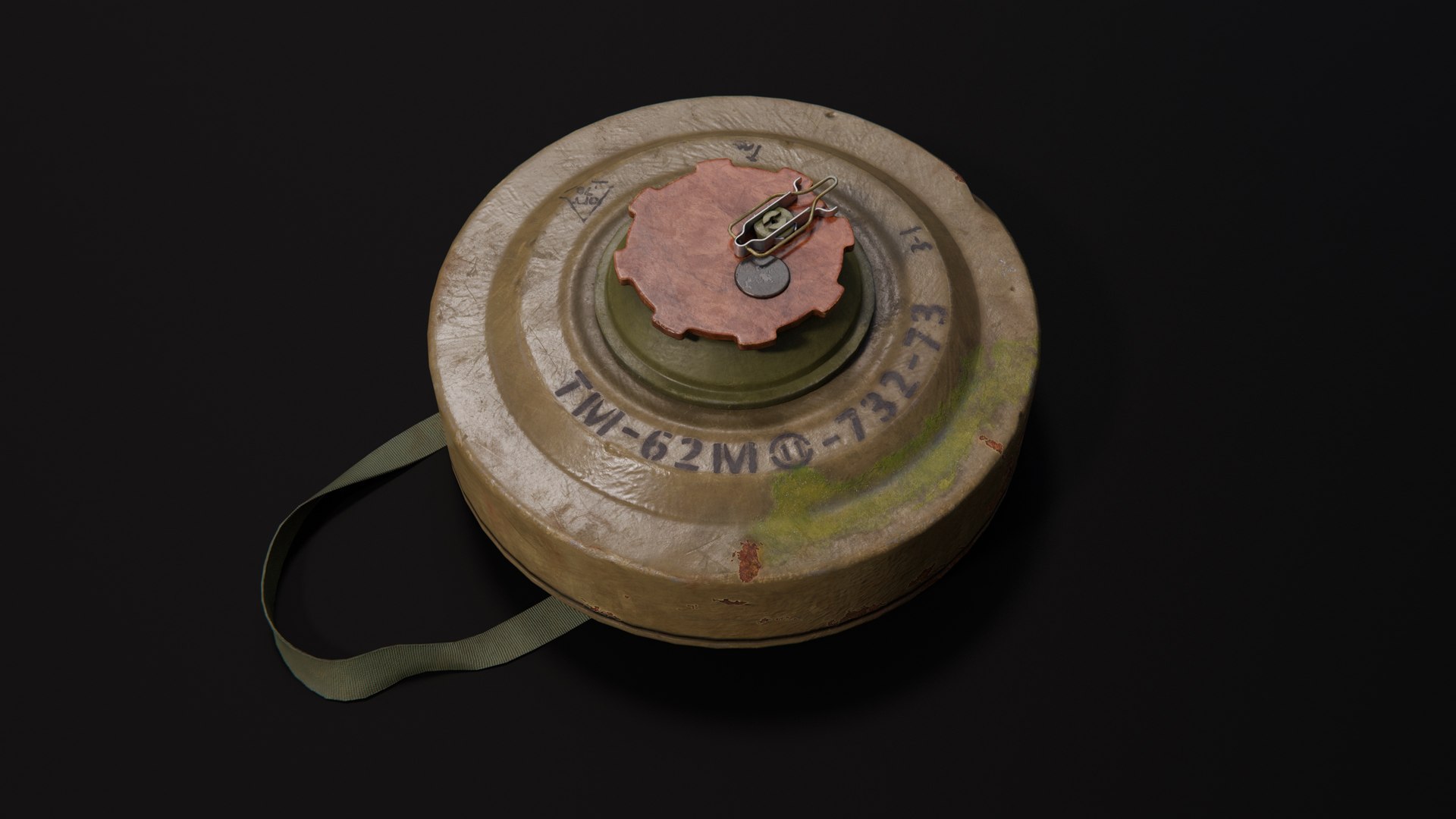 3D TM-62 Landmine Anti Tank Soviet Blast Mine TM62 - TurboSquid 2391618