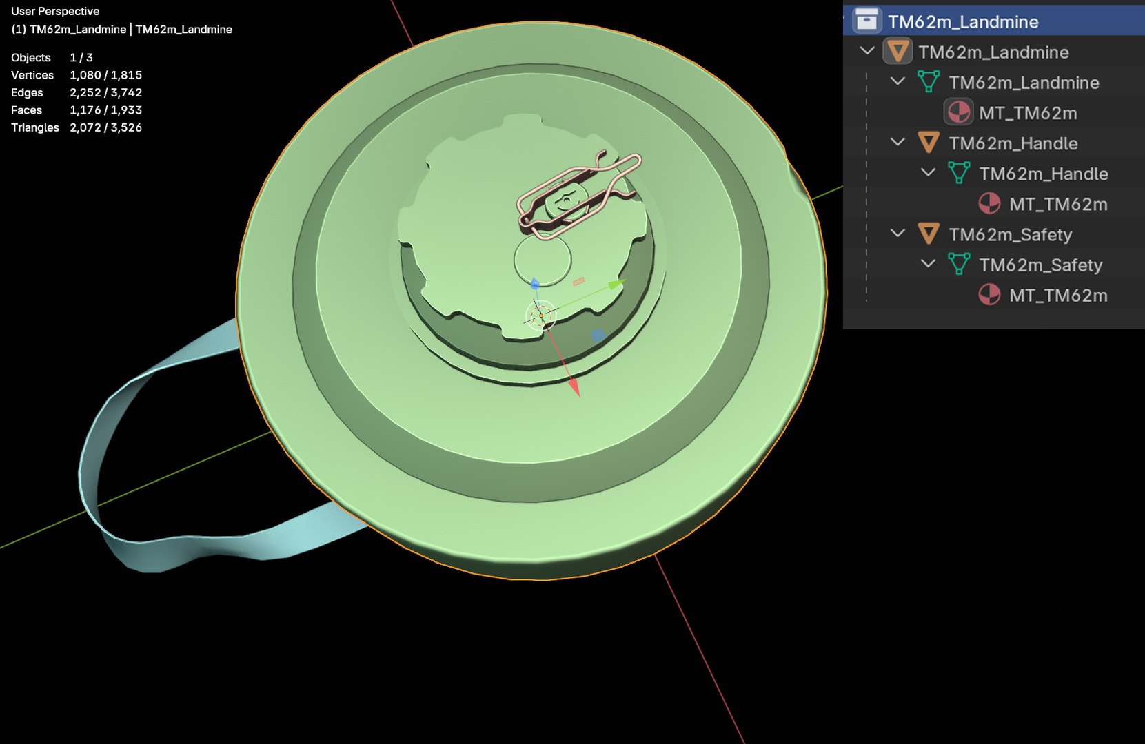 3D TM-62 Landmine Anti Tank Soviet Blast Mine TM62 - TurboSquid 2391618