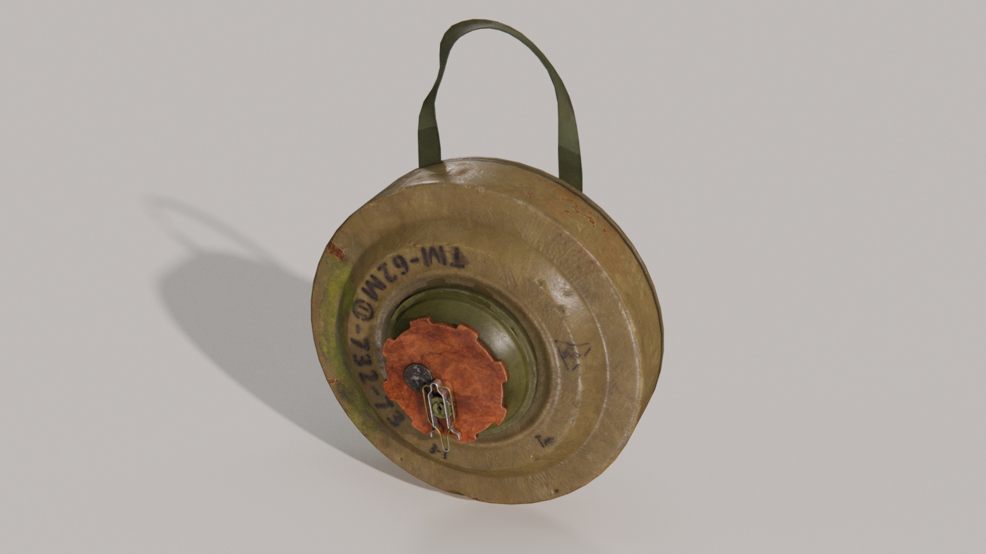 3D TM-62 Landmine Anti Tank Soviet Blast Mine TM62 - TurboSquid 2391618