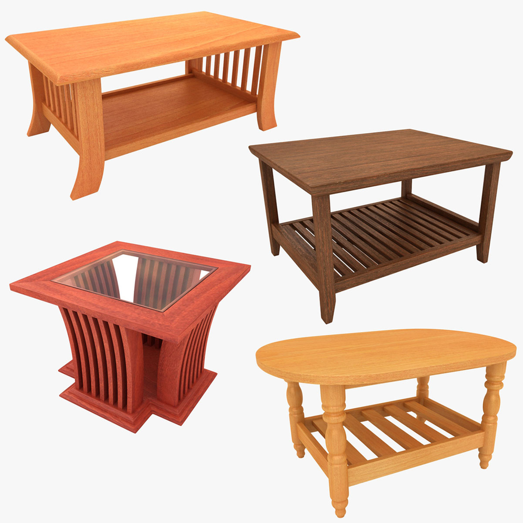 3D wooden teapoy table - TurboSquid 1332476