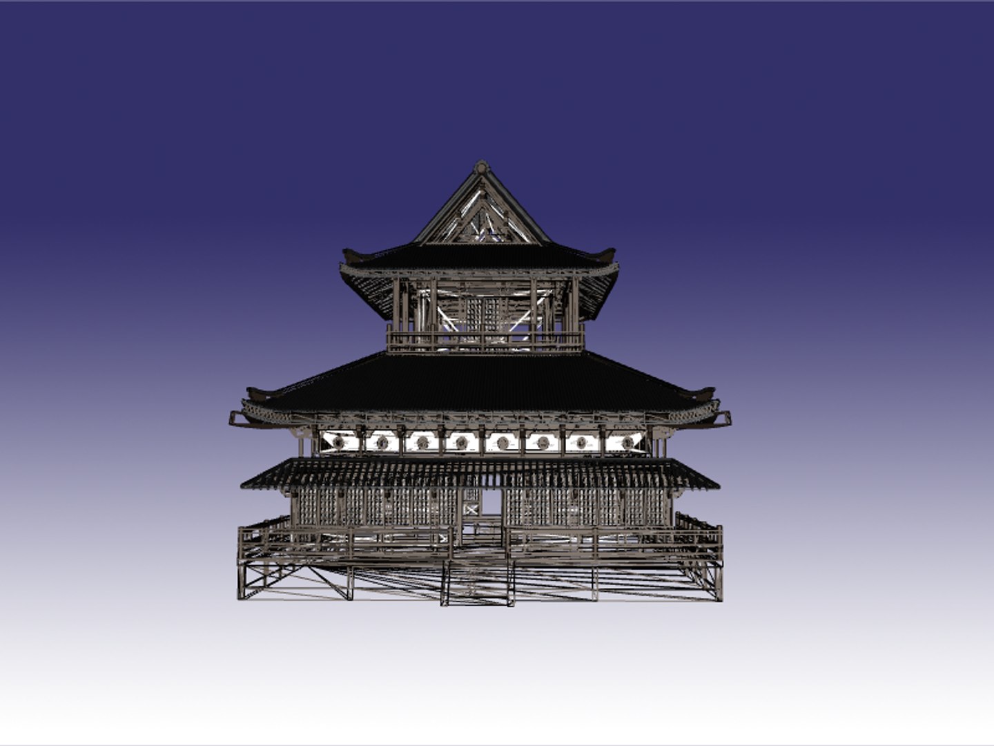 Traditional Japanese Temple 3D Model - TurboSquid 1206031