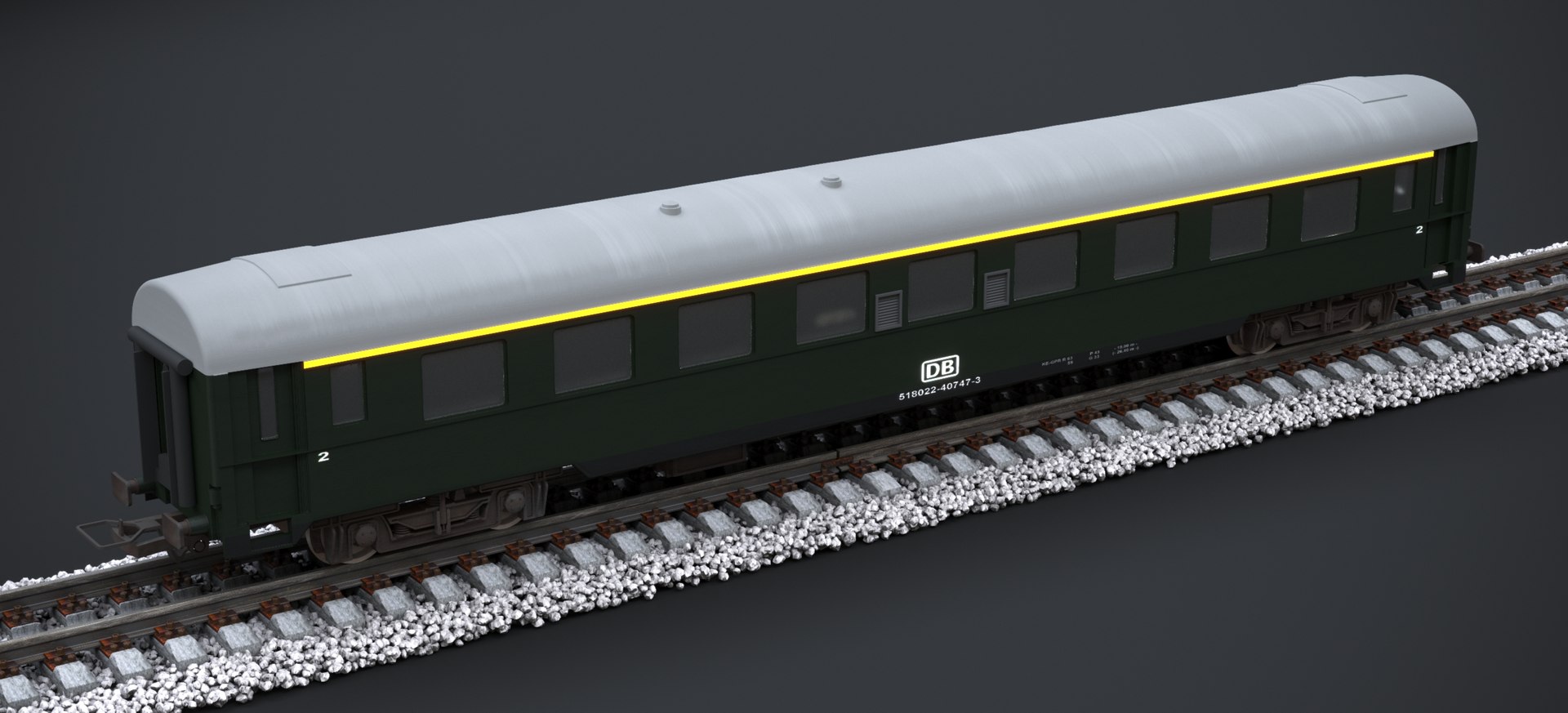 DB GREEN COACH KE-GPR-R-63-2023 2 3D model - TurboSquid 2175789