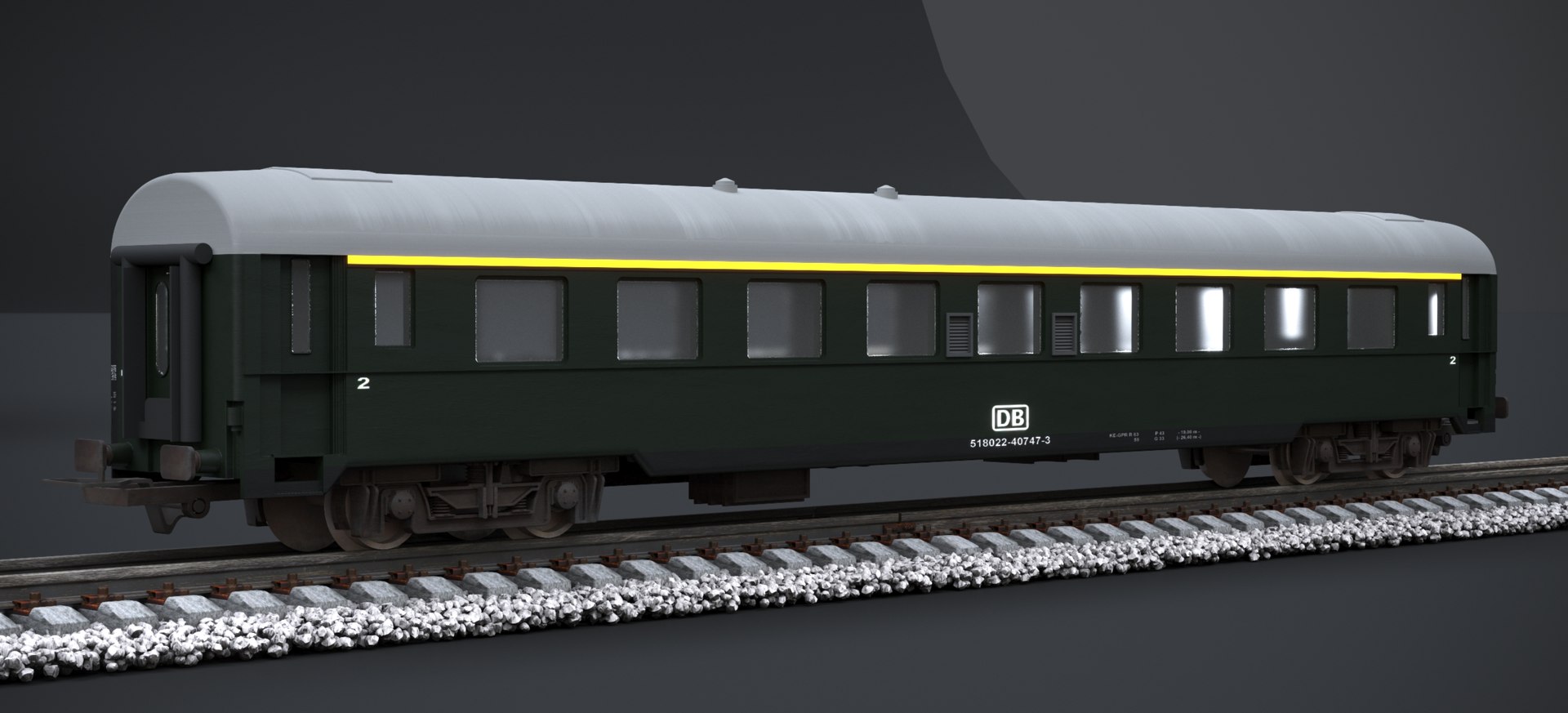 DB GREEN COACH KE-GPR-R-63-2023 2 3D model - TurboSquid 2175789